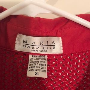 Maria Gabrielle | Tops | Red Womens Maria Gabrielle Blouse Xl | Poshmark